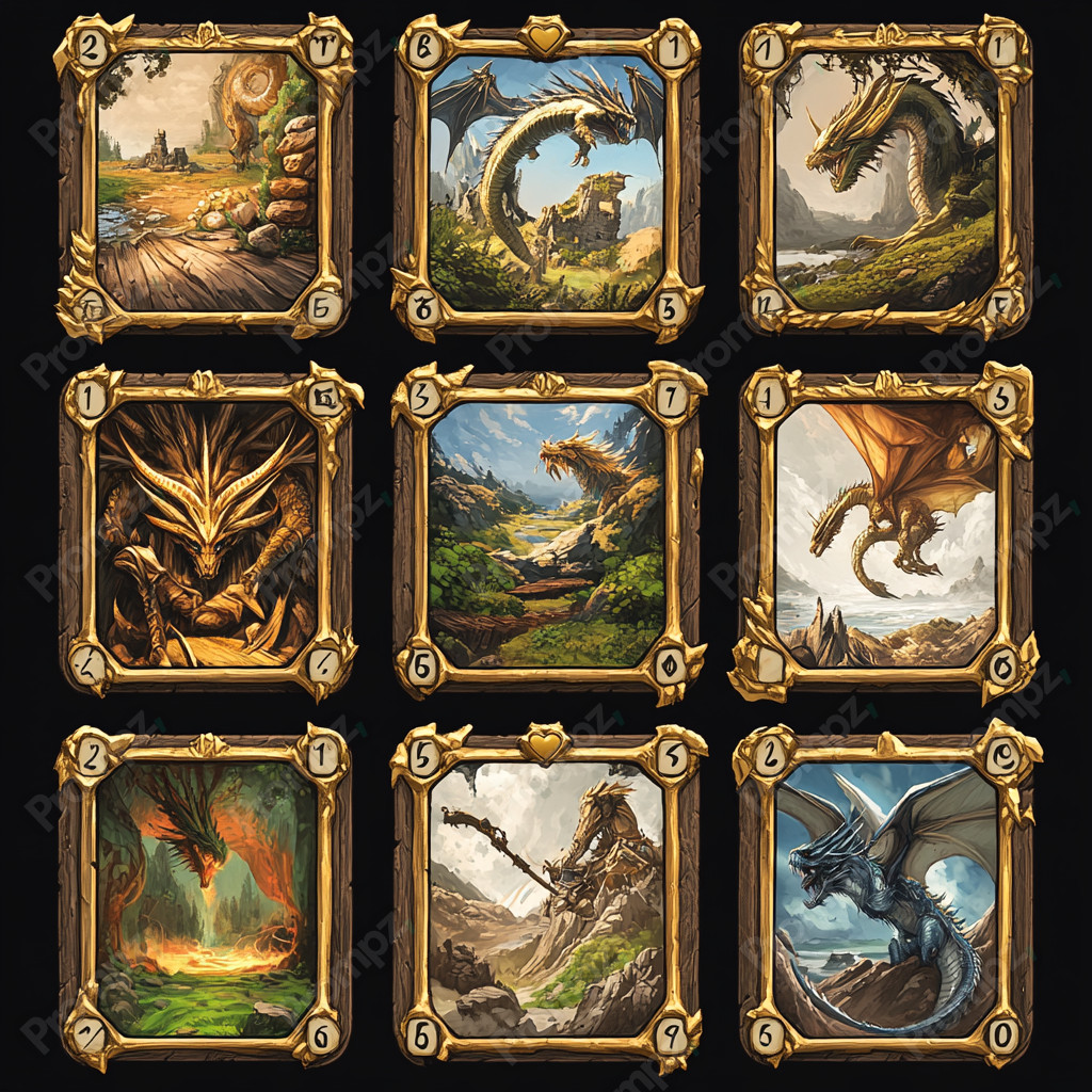 2D Matching Card Game Assets | Midjourney Prompt | Prompts Club